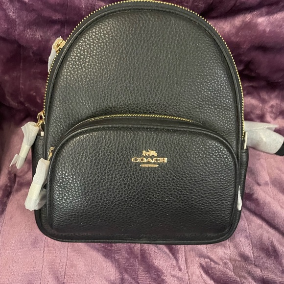 Coach | Bags | Coach Black Leather Mini Backpack Sleek Design | Poshmark